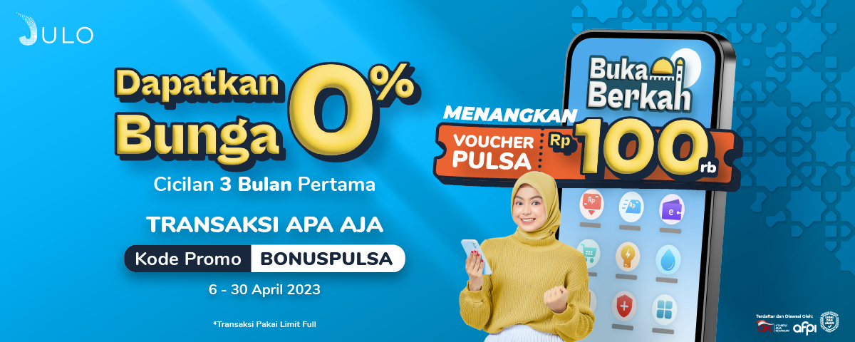 Para Pemenang Pulsa 100K yang Menggunakan Kode Promo BONUSPULSA | JULO